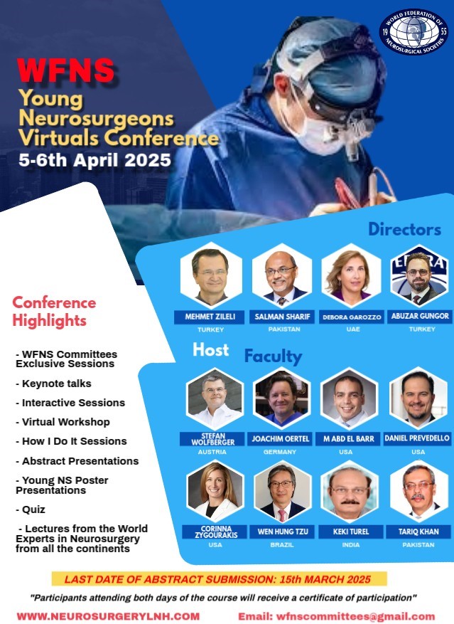 WFNS Young Neurosurgeons Virtual Conference – April 5-6, 2025